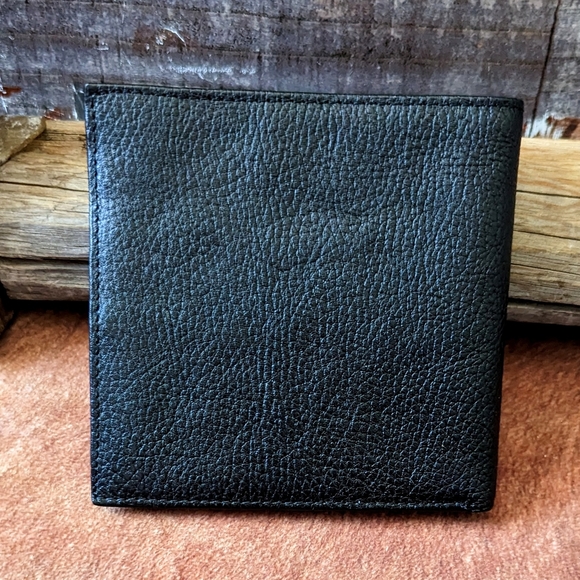 Amity | Bags | Vintage Genuine Leather Black Bifold Mens Amity Wallet ...